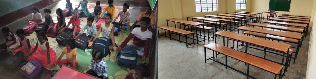 Desk and Benches for Rural school of Karnataka | Give